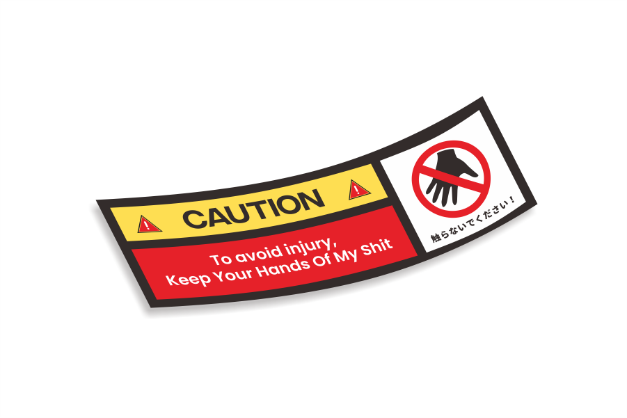 Slap Sticker Caution - STANCE.EE